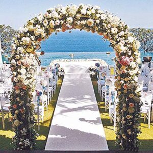 Metal Garden Arch,7.8 Feet High x 5.5 Feet Wide Sturdy Metal Arbor with Sharp Ends for Climbing Vines and Plants,Weddings Quinceaneras Party Decoration