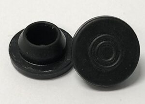 20mm butyl rubber stoppers snap on easy 100pk black