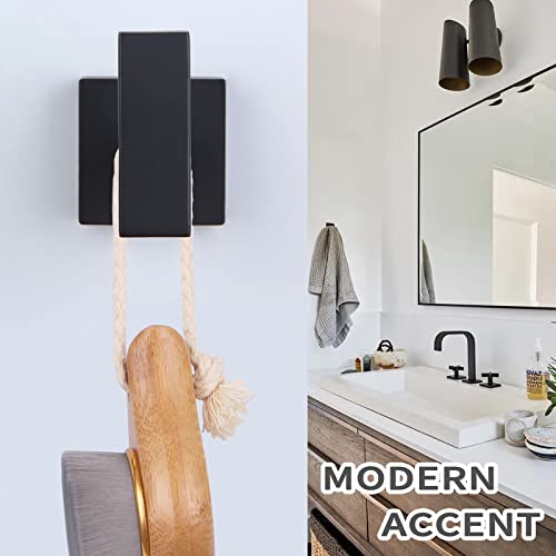 Angle Simple Bathroom Towel Hook, Stainless Steel Bath Towel Holder, Kitchen Towel Rack, Heavy Duty Garage Wall Hook, Single Robe Coat Hook Matte Black