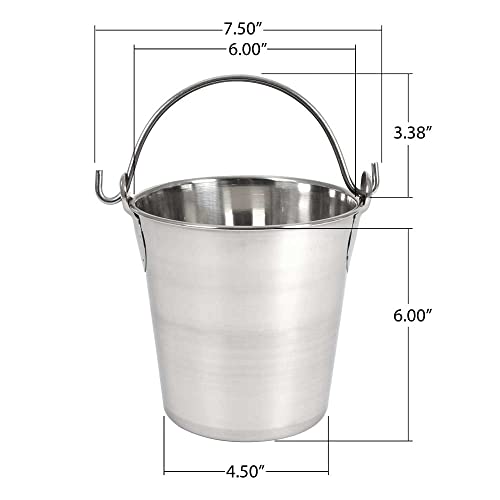 Lindy's 2-qt Stainless Steel Pail Silver