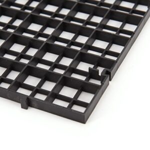 6 Pcs Grid Isolate Board Divider Fish Tank Bottom Black Filter Tray Aquarium Crate by OBANGONG