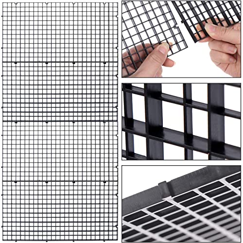 6 Pcs Grid Isolate Board Divider Fish Tank Bottom Black Filter Tray Aquarium Crate by OBANGONG