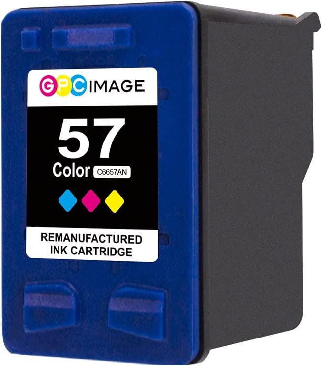 GPC Image Remanufactured Ink Cartridge Replacement for HP 56 57 Ink High Yield to use with Deskjet 5550 5650 5150 5850 Photosmart 7260 7450 7150 7350 Printer (1 Black, 1 Tri-Color, 2-Pack)