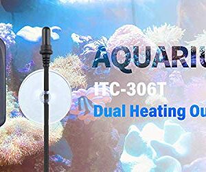 Inkbird Heating Thermostat Aquarium Reptile Submersible Probe Sensor ITC306T Relay Digital Greenhouse Temperature Controller Dual Stage Timer Switch Only Heat Plug Outlet No Cooling