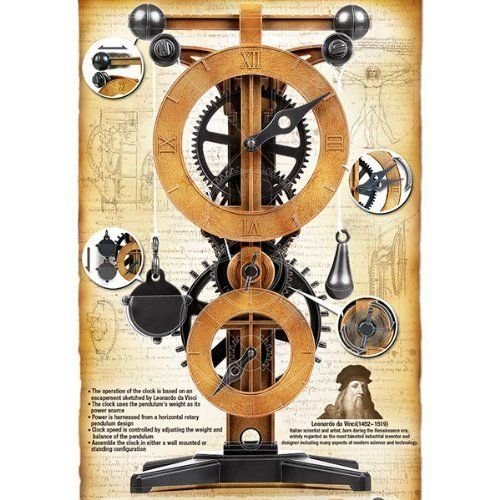 Leonardo Da Vinci Machines Series Clock #18150A ACADEMY Education Model KIT New ,#G14E6GE4R-GE 4-TEW6W222626