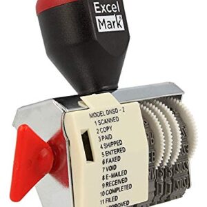 ExcelMark 12 Phrase Dater Rubber Stamp