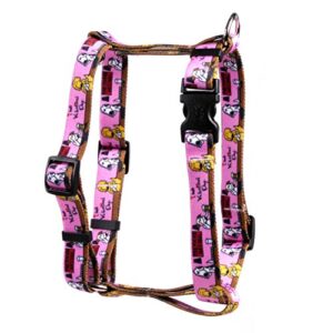 yellow dog design i hate valentines day roman style h dog harness, large