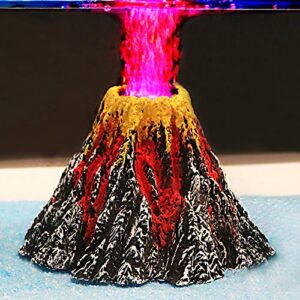 uniclife aquarium volcano ornament kit with air stone bubbler fish tank decorations