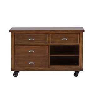 liberty furniture industries arlington house credenza, w48 x d22 x h31, medium brown