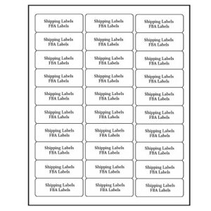 SJPACK 30-up Labels 3000 Stickers 100 Sheets 2.625 x 1 FBA Address Labels White Mailing Labels For Laser and Injet Printers