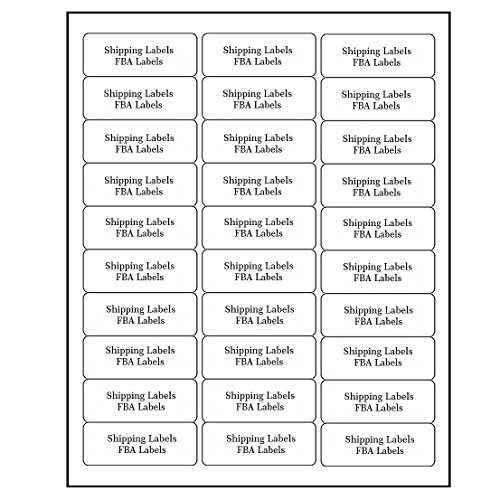 SJPACK 30-up Labels 3000 Stickers 100 Sheets 2.625 x 1 FBA Address Labels White Mailing Labels For Laser and Injet Printers