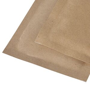 100PCS Brown Kraft & Foil Hybrid Flat Zipper Seal Bags 9x14cm (3.5x5.5")