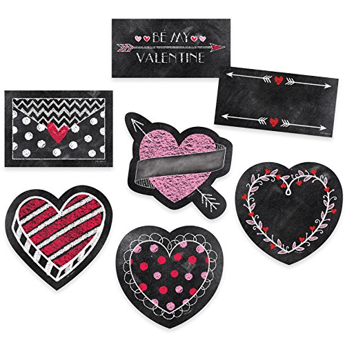 Creative Teaching Press Incentives, Wall Décor Chalk Hearts Cut Outs, 6", CT 6076