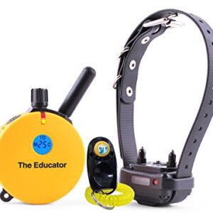 Educator ET-400-3/4 Mile Rechargeable Dog Trainer Ecollar with Remote for Medium and Large Dogs by E-Collar Technologies - Electric, Vibration and Tone Stimulation Collar w/PetsTEK Training Clicker