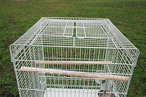 57" Rolling Standing Medium Dome Bird Cage Open Top Quaker Parrot Cockatiel Sun Parakeet Green-Cheek Conure Canary Lovebird Budgie Parrotlet Finch Cage with Detachable Stand