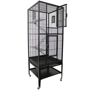 madagascar cage - 60" tall durable spacious metal cage - for sugar gliders, squirrels, marmosets & other small pets