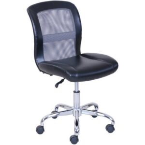 mainstays vinyl and mesh task chair, multiple colors, black/gray