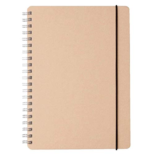 Muji Recycle Paper Double-ring Dot Grid Notebook - A5, 70 sheets, with rubber strip