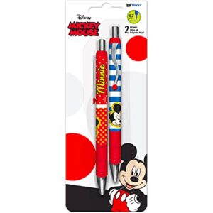 inkworks disney mickey & minnie mouse gel pens 2 pack, 2 count (pack of 1)