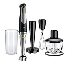 braun mq9037x electric hand blender, small, black