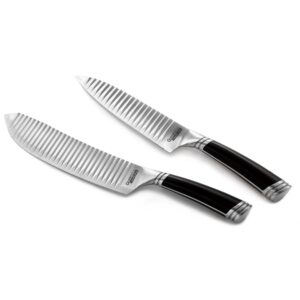 casaware groovetech 2-piece knife set (6-inch chef and 8-inch all purpose knife)