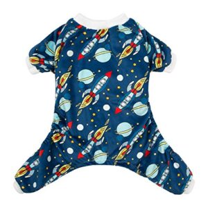 cutebone rocket dog pjs large onesies pet clothes jumpsuit apparel soft pajamas p16l