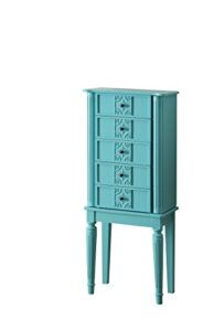 acme tammy jewelry armoire - - light blue