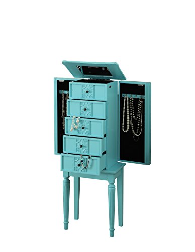 ACME Tammy Jewelry Armoire - - Light Blue