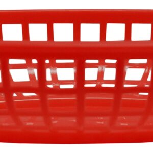 Set of 12 Red Oval Fast Food / Deli Baskets, 9.25 by 5.67-Inch, Red (12)