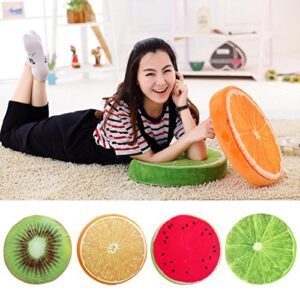 delight eshop 3d fruit cushion, for chair seat sofa back, throw pillow toy (full set, one of each fruit)