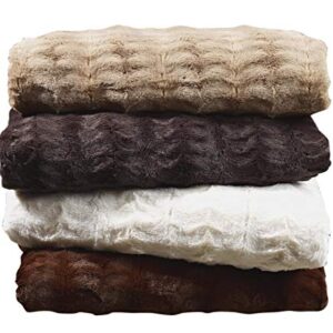 Swift Home Micro-Mink Full/Queen Faux Fur Blanket, Mink