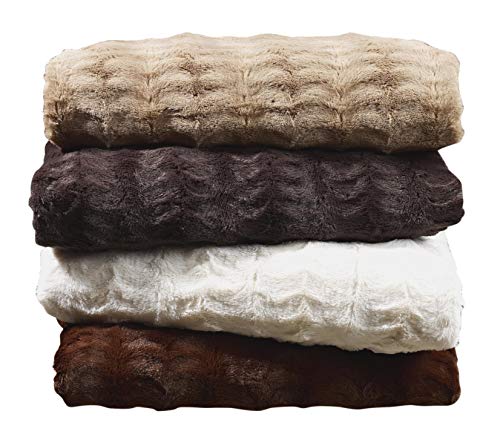 Swift Home Micro-Mink Full/Queen Faux Fur Blanket, Mink