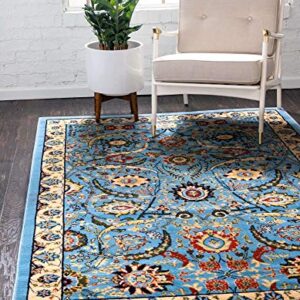 Unique Loom Espahan Collection Area Rug - Cape Cod (2' 2" x 3' 1" Rectangle, Blue/ Black)