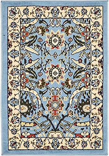 Unique Loom Espahan Collection Area Rug - Cape Cod (2' 2" x 3' 1" Rectangle, Blue/ Black)