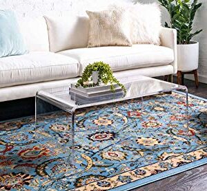 Unique Loom Espahan Collection Area Rug - Cape Cod (2' 2" x 3' 1" Rectangle, Blue/ Black)