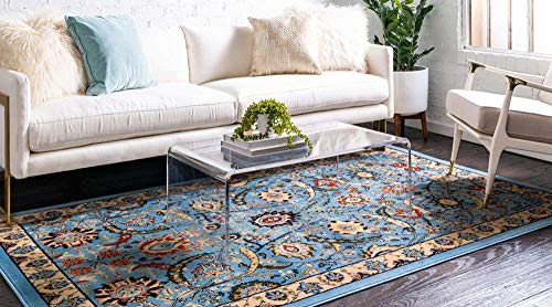 Unique Loom Espahan Collection Area Rug - Cape Cod (2' 2" x 3' 1" Rectangle, Blue/ Black)