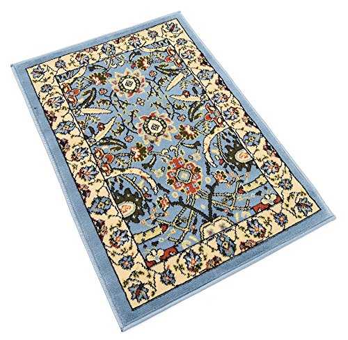 Unique Loom Espahan Collection Area Rug - Cape Cod (2' 2" x 3' 1" Rectangle, Blue/ Black)