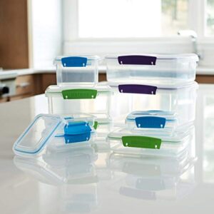 Sistema 20-Piece Food Storage Containers with Lids and Salad Dressing and Condiment Containers, Dishwasher Safe, Color May Vary