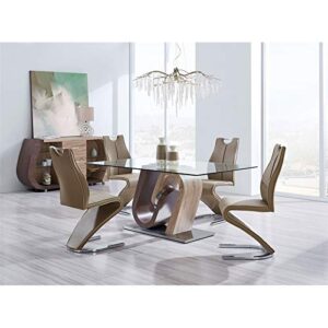 GLOBAL FURNITURE USA Dining Table, Walnut Oak