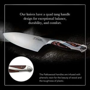 Hammer Stahl 6-Inch High Carbon Chef Knife | Versatile Cooking Knife for Chopping, Slicing & Precision Cutting | German Forged Sharp Kitchen Knife | Ergonomic Quad-Tang Pakkawood Handle & Gift Box