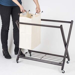 GreenWay Deluxe Steel Triple Laundry Sorter