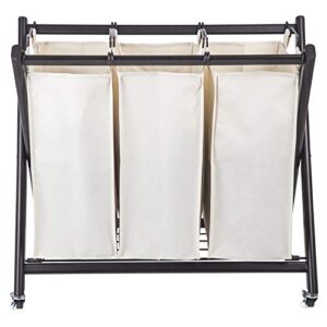 GreenWay Deluxe Steel Triple Laundry Sorter