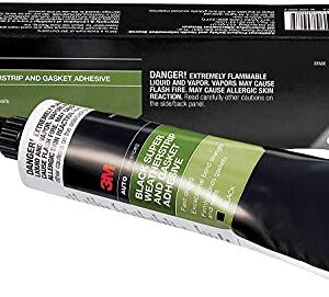 3M 08008 Super Weatherstrip Adhesive, 08008, Black, 5 oz Tube