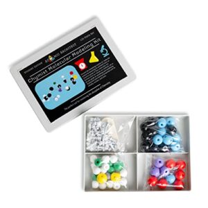 125-Piece Molecular Model Kit, Inorganic and Organic Chemistry Scientific Atom Molecular Models, Color-Coded Chemistry Set of Atoms and Molecules for Kids, STEM Set w/ Carrying Case - Atomic Architect