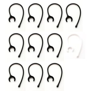 10 Pcs Black EarHook for Samsung HM6000 HM1900 HM3000 HM1600 HM1300 & 1 Free White EarHook