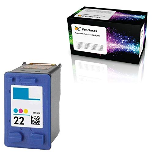 OCProducts Refilled HP 22 Ink Cartridge Replacement for HP PSC 1410 Deskjet F4180 F2280 D2360 D1560 D2460 F380 Officejet 4315 Printers (1 Color)