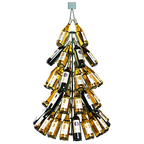 53" Tall Wine Bottle Christmas Tree Rack - Holds 60 Bottles