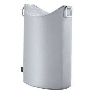 blomus 65387 laundry bin, silver, 42 x 66.5 x 66.5 cm, grey