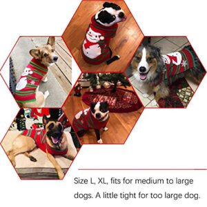 NACOCO Dog Snow Sweaters Snowman Sweaters Xmas Dog Holiday Sweaters New Year Christmas Sweater Pet Clothes for Small Dog and Cat (Snowman,M)