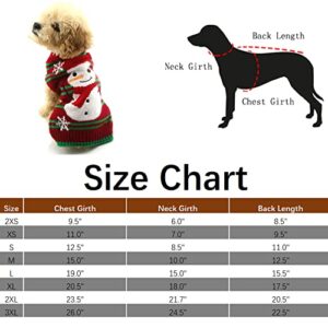 NACOCO Dog Snow Sweaters Snowman Sweaters Xmas Dog Holiday Sweaters New Year Christmas Sweater Pet Clothes for Small Dog and Cat (Snowman,M)